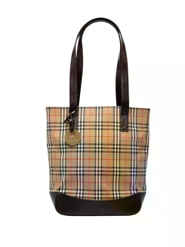 Burberry 2000-2017 Haymarket Check Canvas Tote Bag - Neutrals