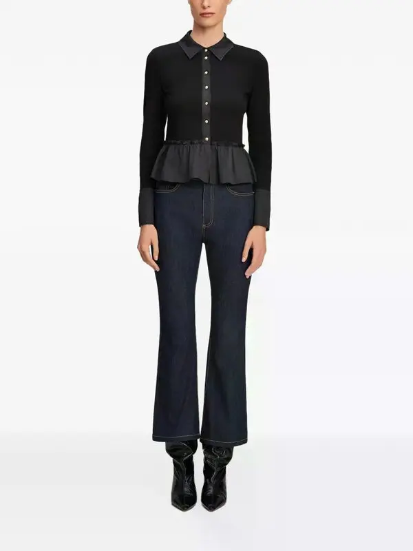 Cinq À Sept Salem Ruffled Peplum Blouse
