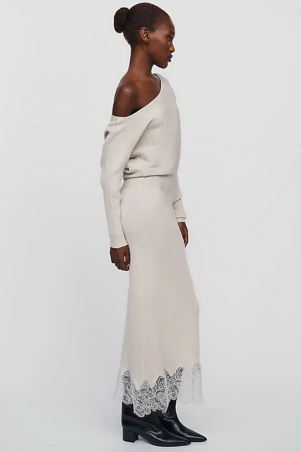 EN SAISON Tori Off Shoulder Knit Midi Dress