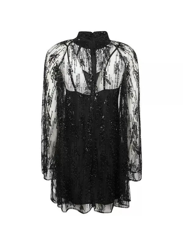 Staud Esther Sequin-embellished Mesh Mini Dress