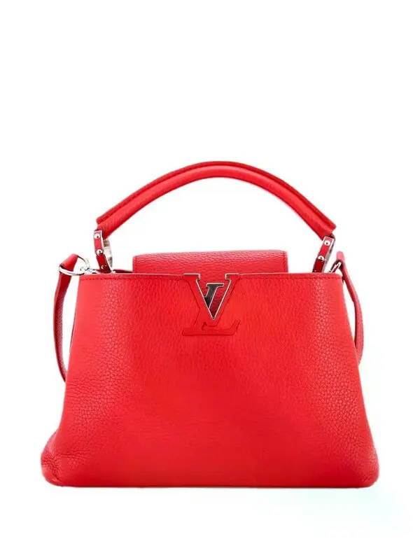 LOUIS VUITTON Capucines Bag Leather Bb Satchel - Red