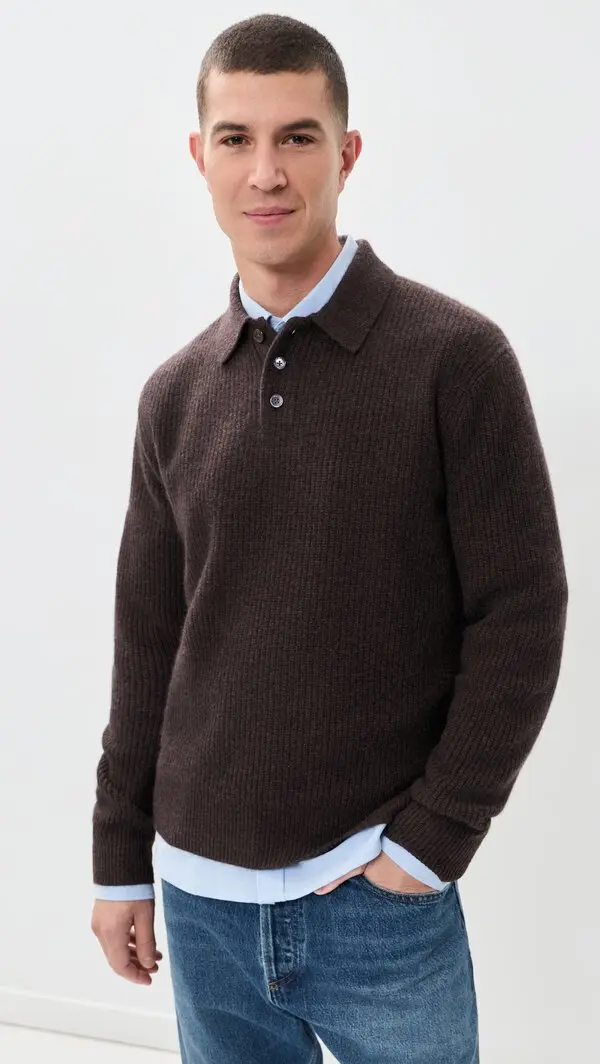 ALEX MILL Carl Polo Cashmere Sweater