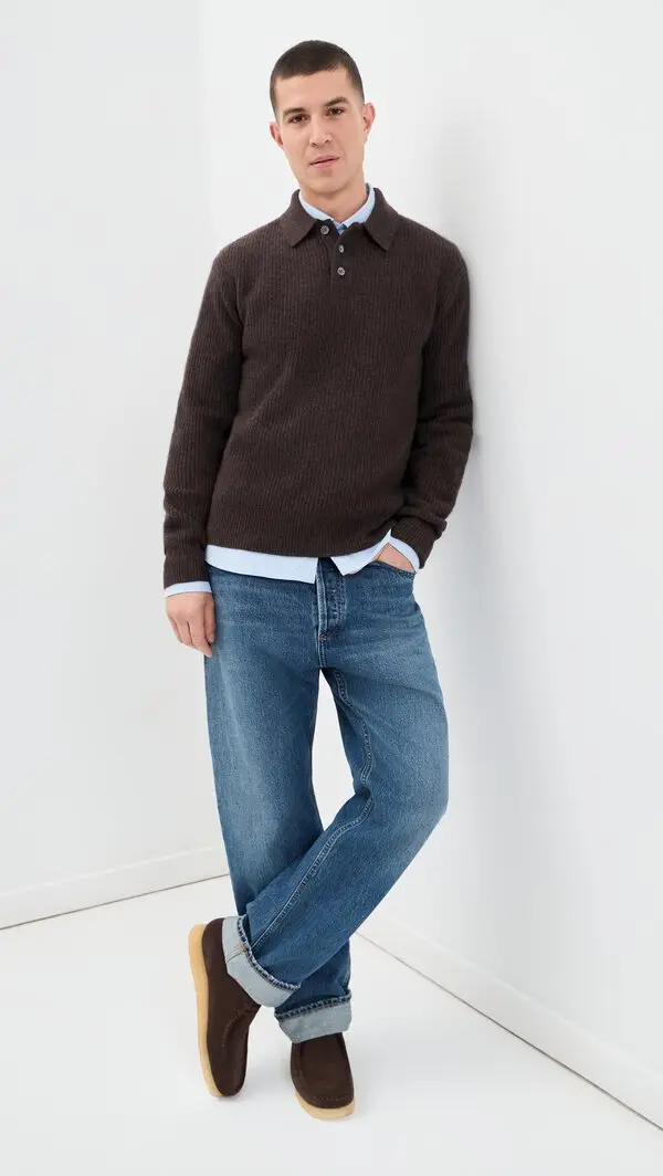 ALEX MILL Carl Polo Cashmere Sweater
