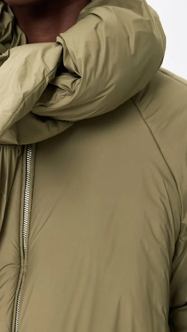 MEIMEIJ Cropped Quilted Scarf Collar Puffer Jacket