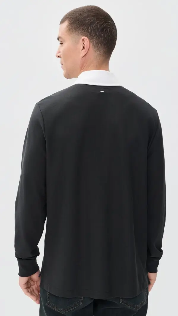 Rag & Bone Classic Solid Rugby Polo Tee