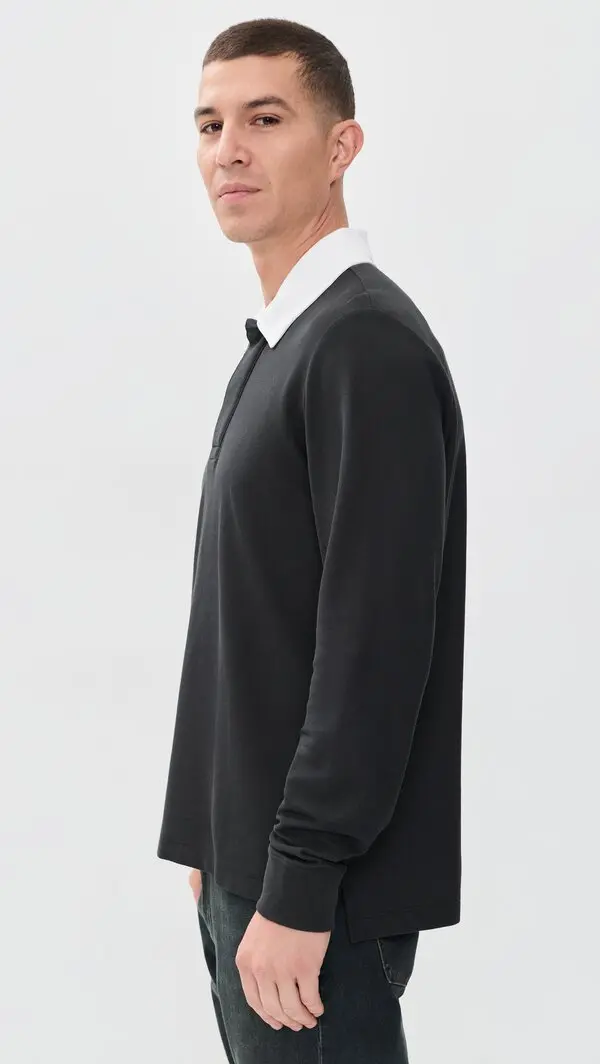 Rag & Bone Classic Solid Rugby Polo Tee