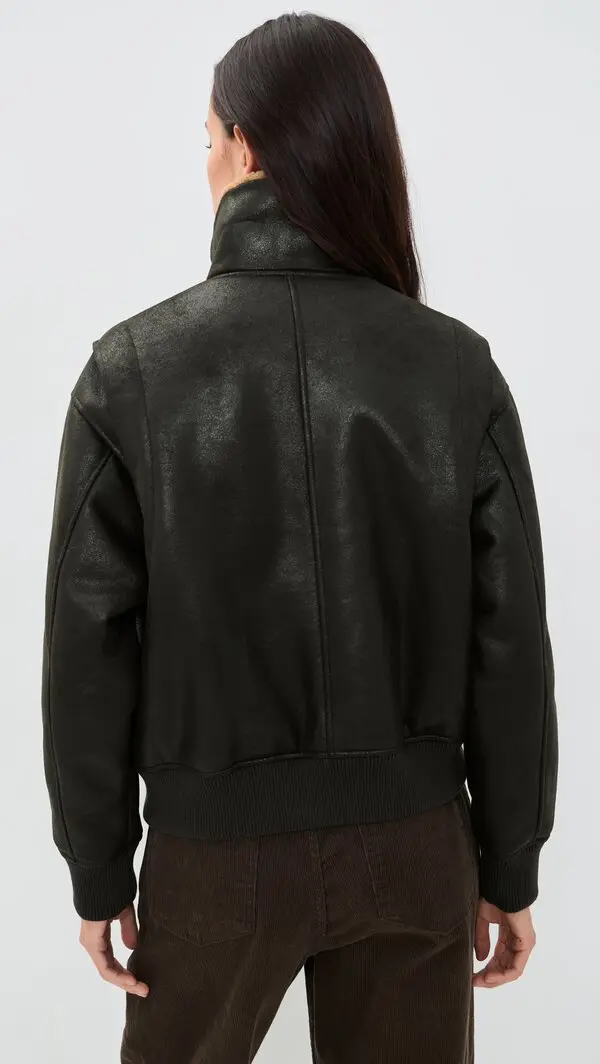 DUNST Aviator Faux Suede Jacket