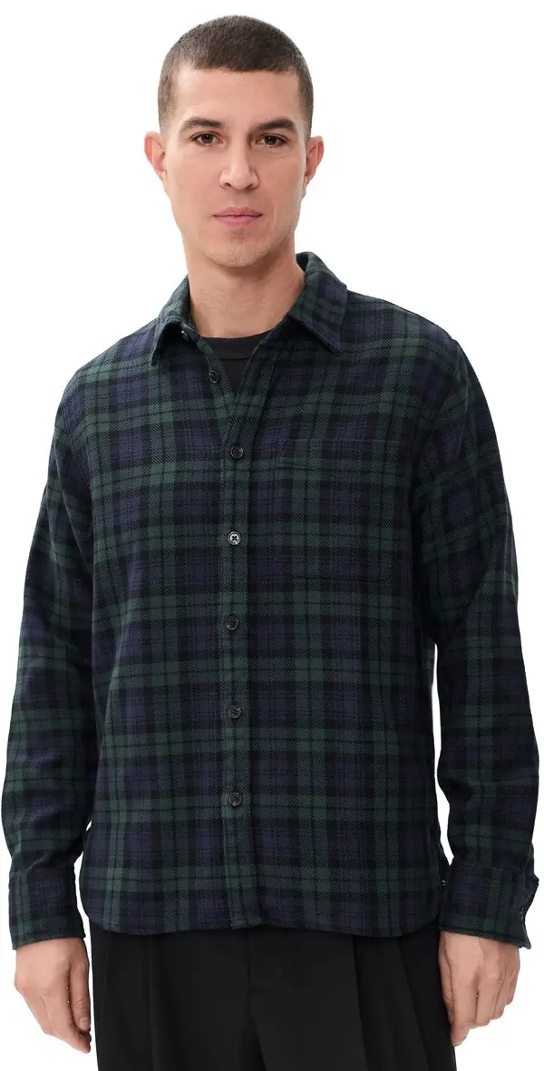 Rag & Bone Cpo Flannel Shacket - Blugreen