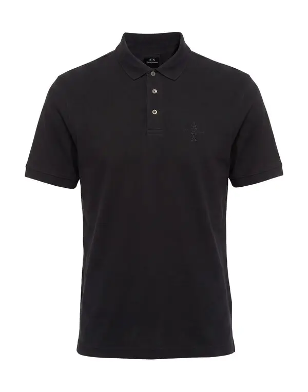 Armani Exchange Polo Shirt Size Cotton - Black