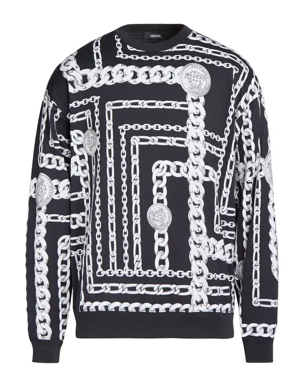 Versace Sweatshirt Charcoal Size Cotton, Elastane