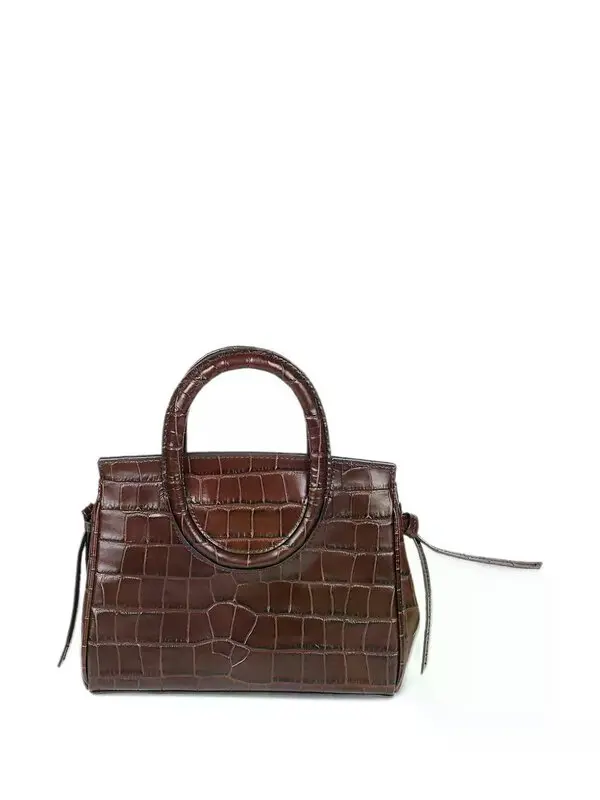 Staud Croc-effect Leather Tote Bag