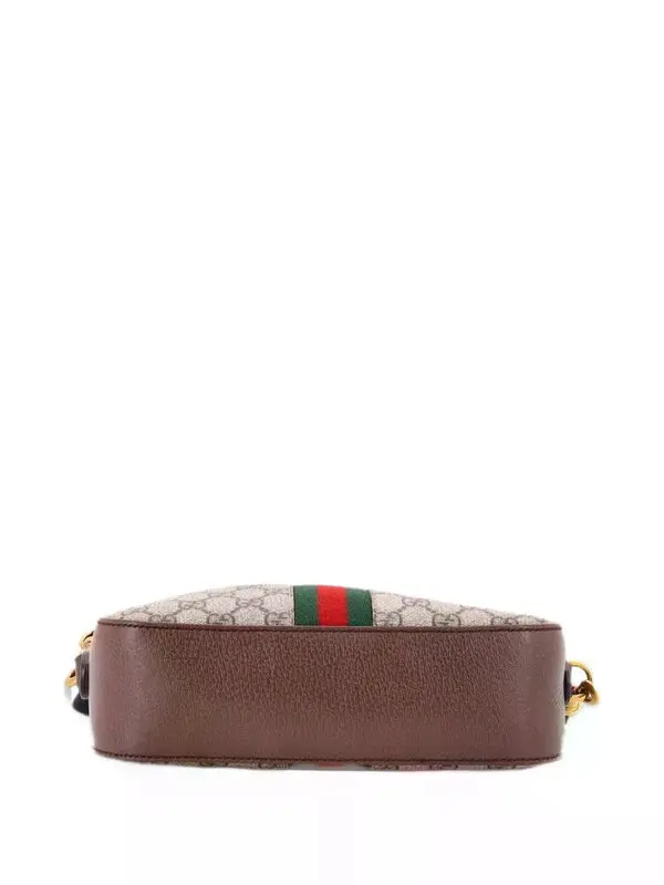 Gucci Ophidia Convertible Camera Bag Gg Coated Canvas With Leather Small Shoulder Bag