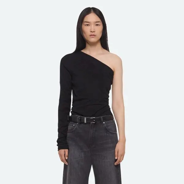 Helmut Lang Asymmetric Gathered Top