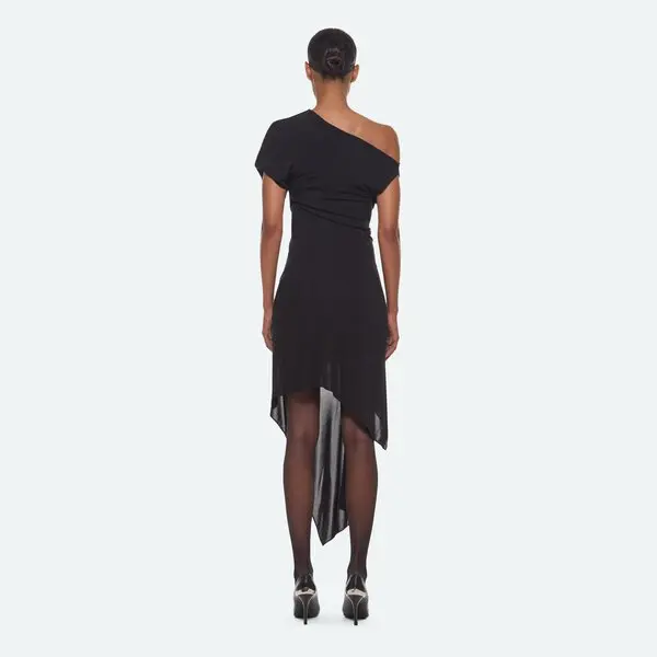 Helmut Lang Asymmetric Sash Dress