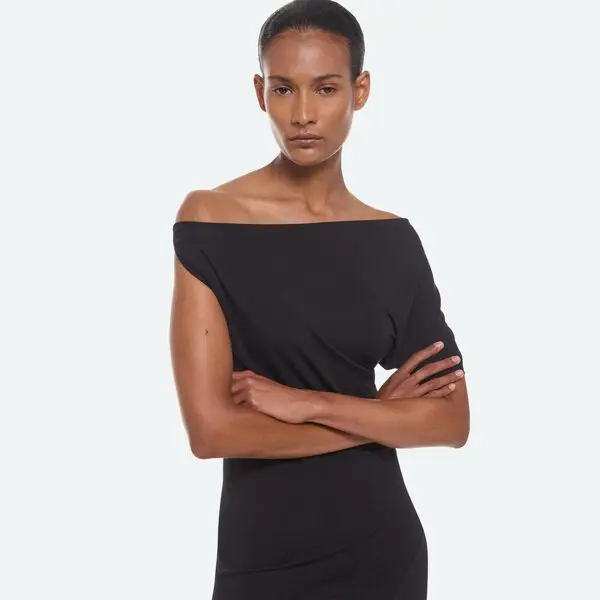 Helmut Lang Asymmetric Sash Dress