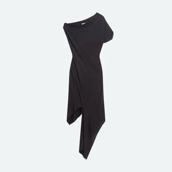 Helmut Lang Asymmetric Sash Dress