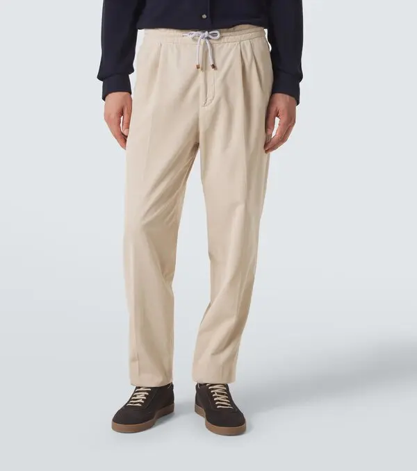 Brunello Cucinelli Cotton Corduroy Tapered Pants