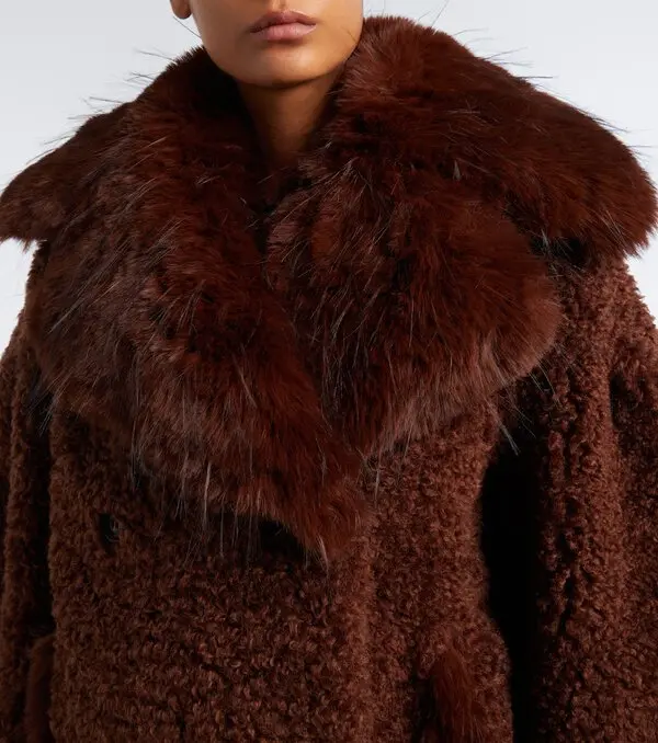 GANNI Teddy Peacoat