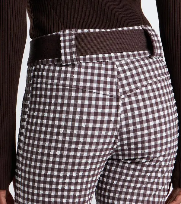Cordova Sella Belted Gingham Ski Pants