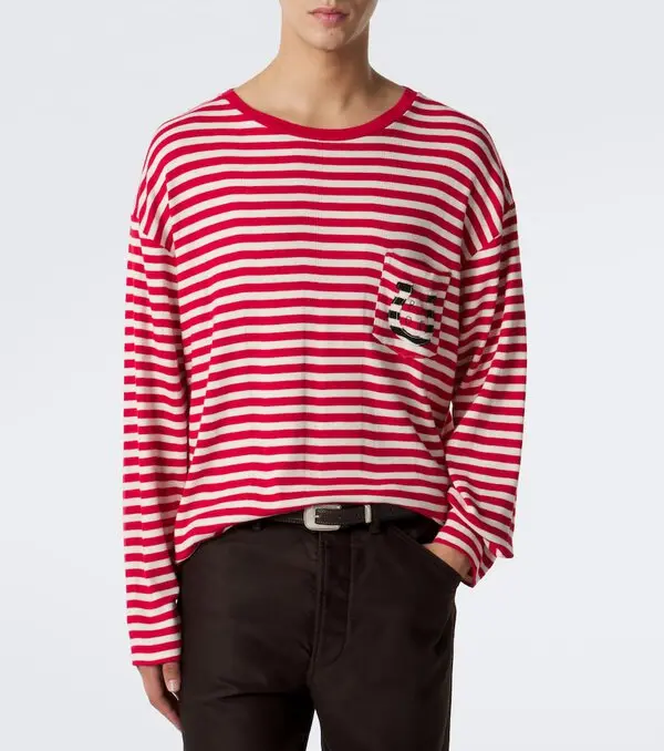 BODE Horseshoe Striped Cotton Jersey T-shirt