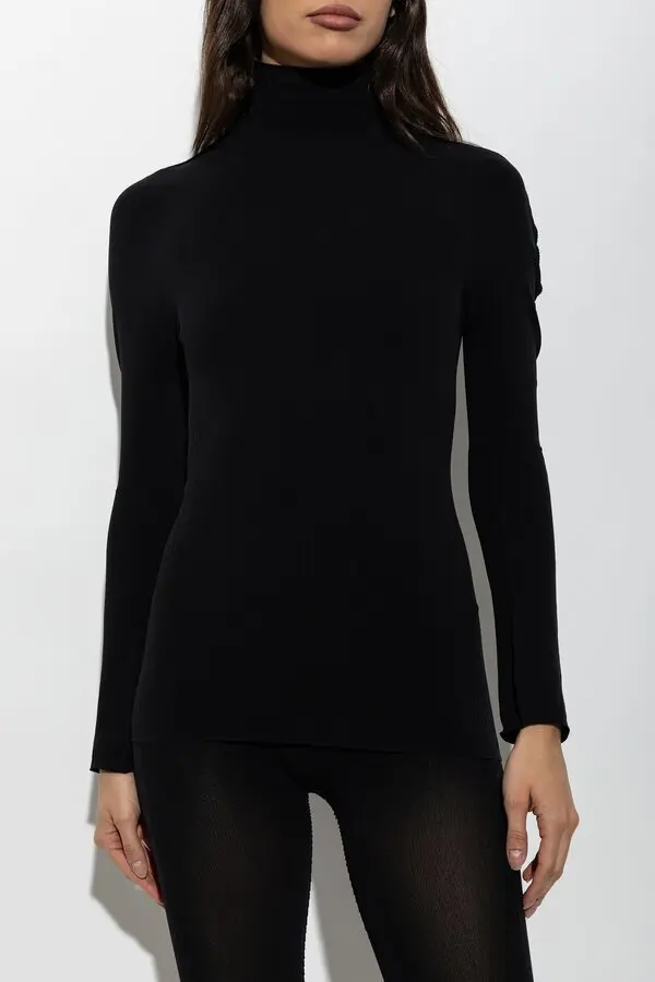 Issey Miyake Fitted Turtleneck Top