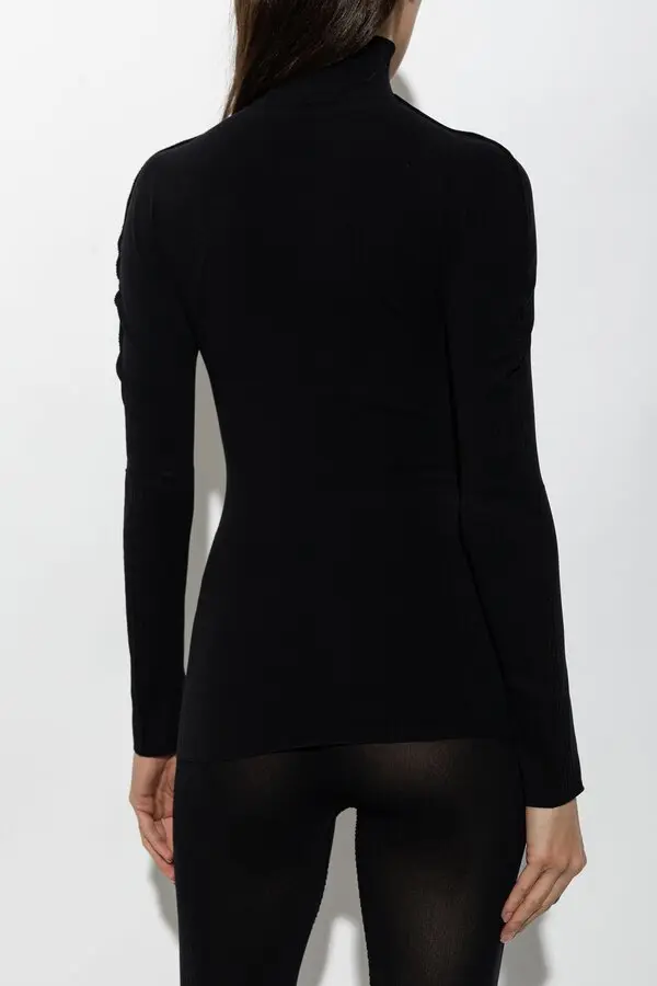Issey Miyake Fitted Turtleneck Top