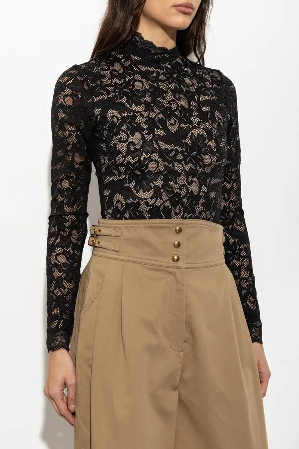 Zimmermann Lace Bodysuit With Long Sleeves