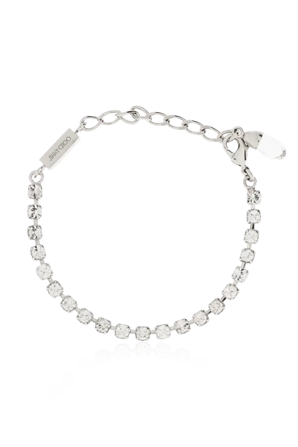 JIMMY CHOO Shimmering Crystal Tennis Bracelet