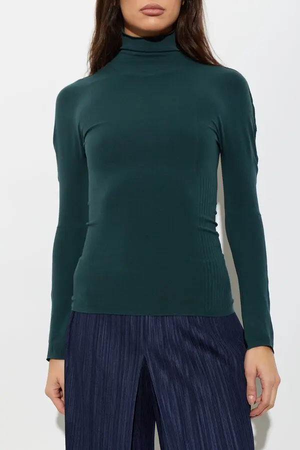 Issey Miyake Fitted Turtleneck Top