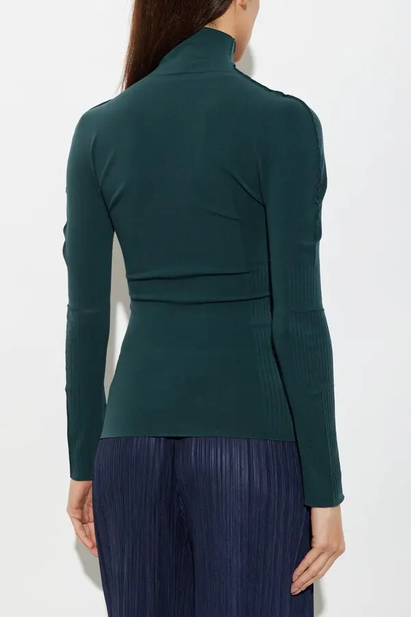 Issey Miyake Fitted Turtleneck Top