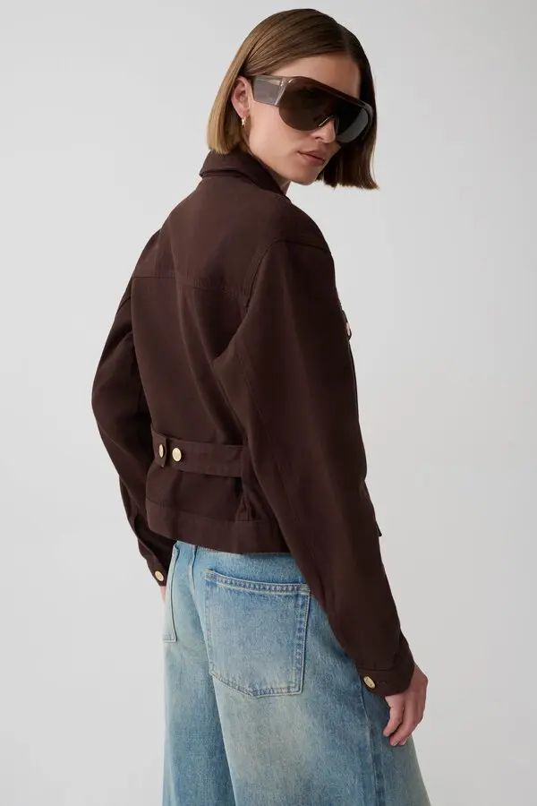 Meshki Renee Belted Denim Jacket
