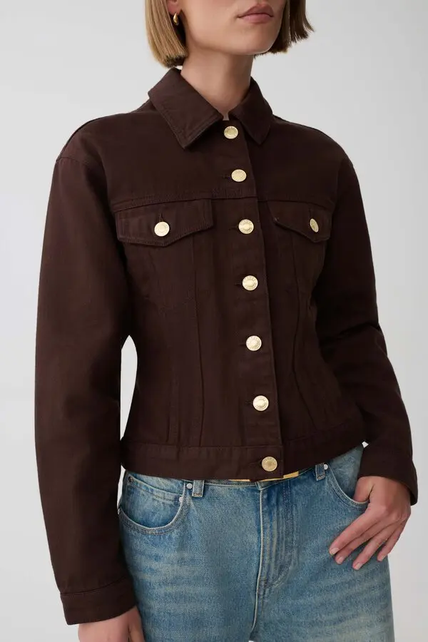 Meshki Renee Belted Denim Jacket