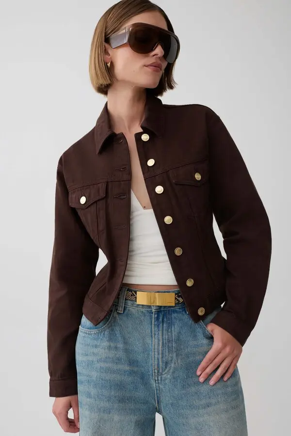 Meshki Renee Belted Denim Jacket