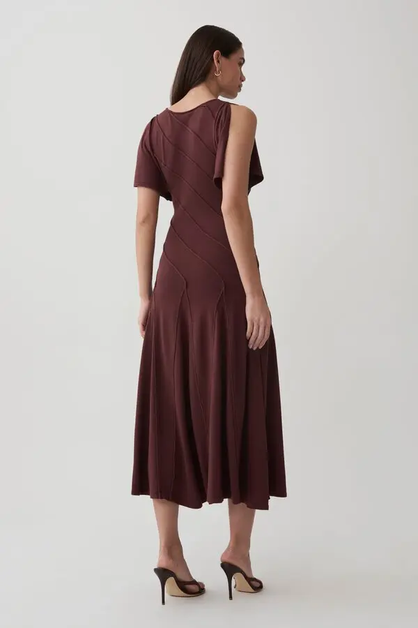 Meshki Lani Asymmetrical Knit Midi Dress