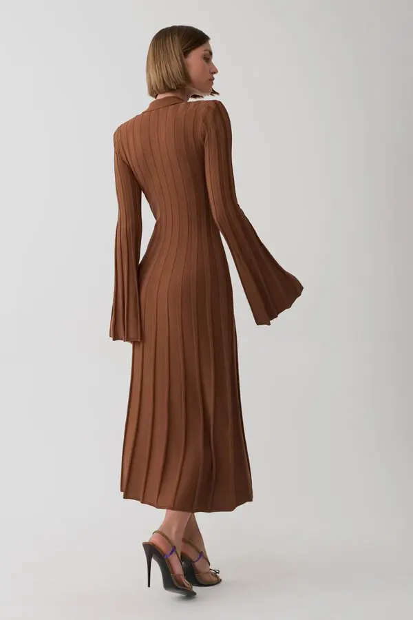 Meshki Maddie Long Sleeve Knit Midi Dress