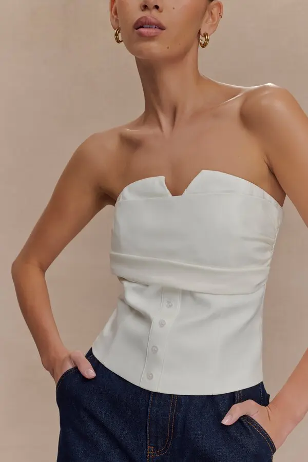 Meshki Zillah Strapless Cotton Top