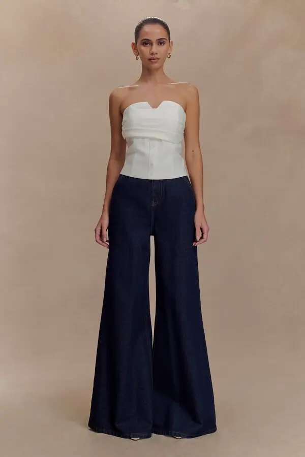 Meshki Zillah Strapless Cotton Top