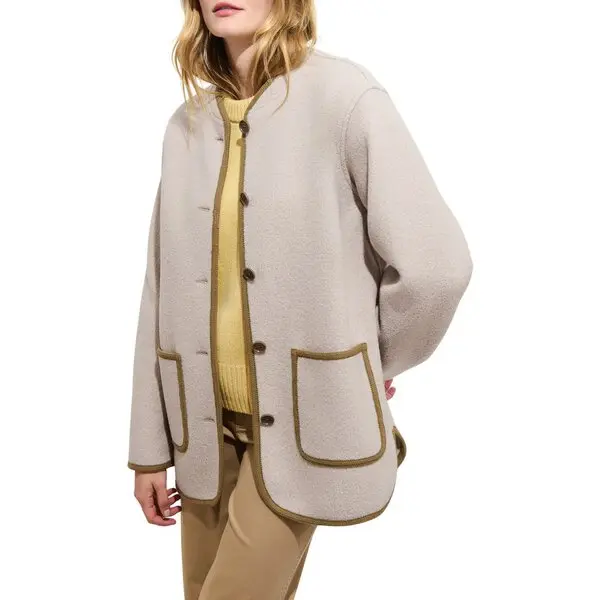 ALEX MILL Cambridge Boiled Wool Jacket - Alabaster