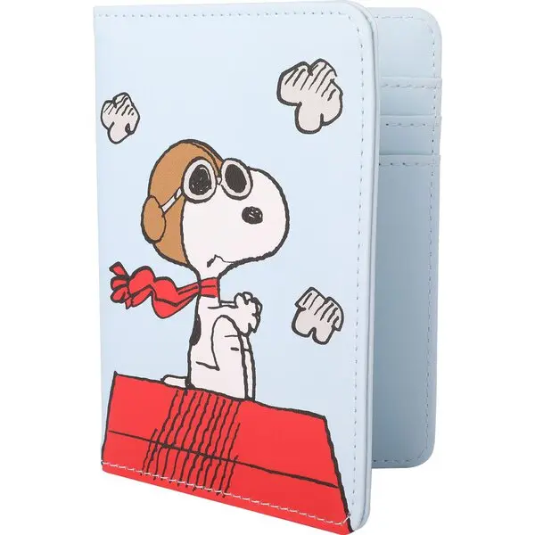 PEANUTS Flying Ace Snoopy Passport Cover - Blue