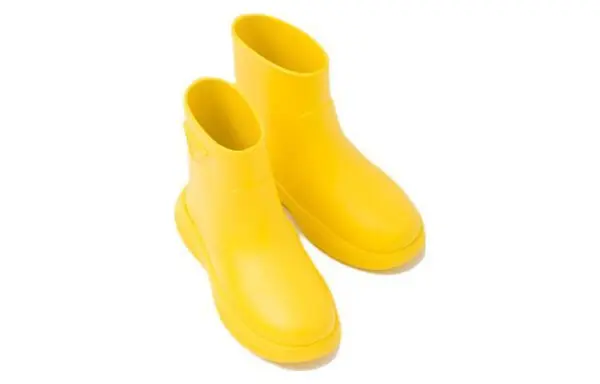 Prada Triangle Logo Rain Boots - Yellow