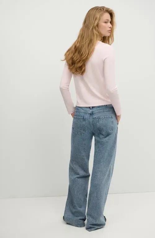Mango Low Waist Straight Leg Jeans