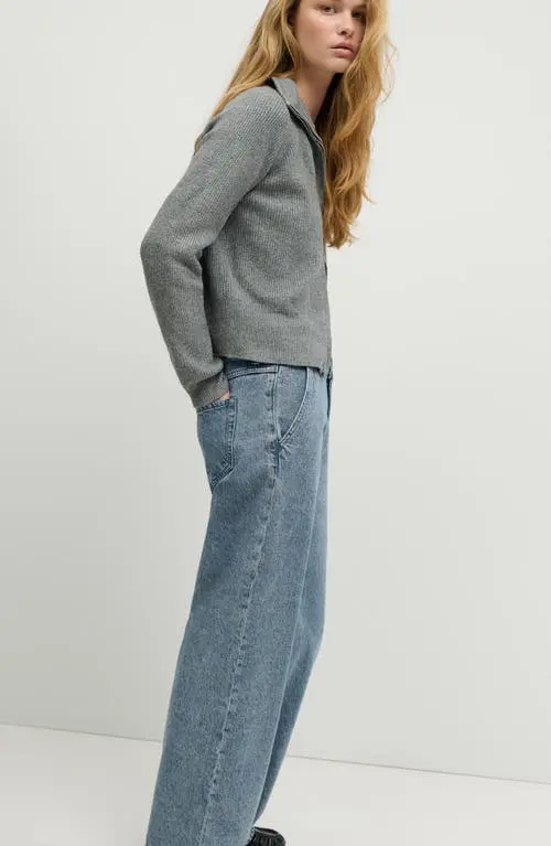 Mango Low Waist Straight Leg Jeans
