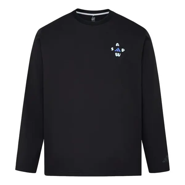 Adidas Primeflex Cotton Touch Long Sleeve Graphic Tee - Black
