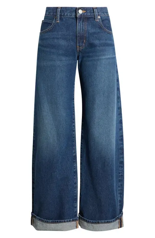 FRAME The Cuffed Low Bow Barrel Jeans
