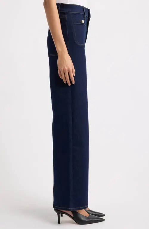 FRAME The Pearl Slim Palazzo Patch Pocket High Waist Wide Leg Jeans