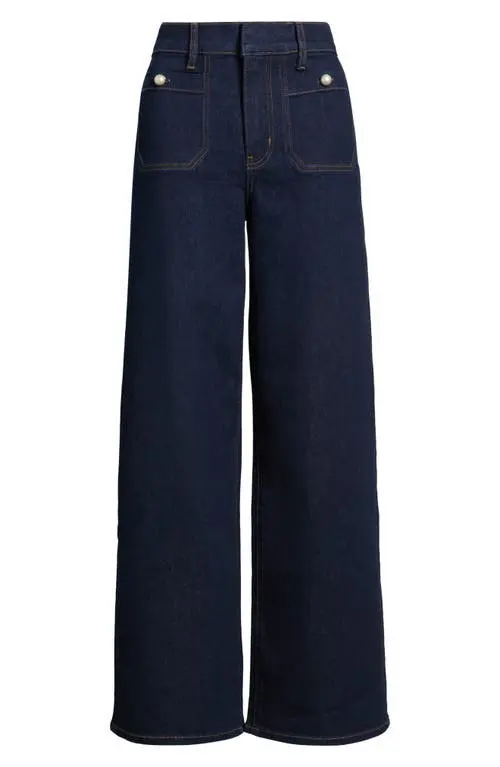 FRAME The Pearl Slim Palazzo Patch Pocket High Waist Wide Leg Jeans