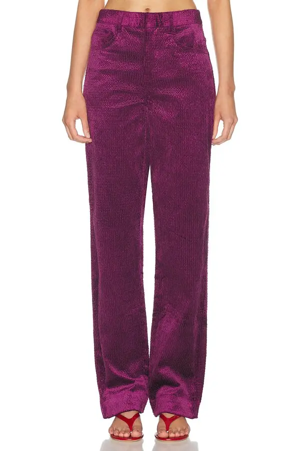Christopher Esber Ava Sateen Corduroy Straight Leg Pant