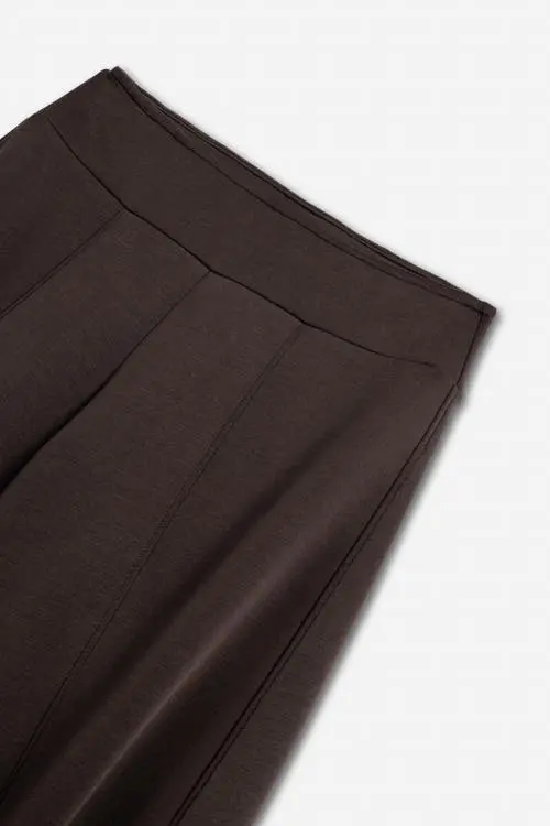 NOCTURNE Panelled Barrel Leg Jersey Trousers
