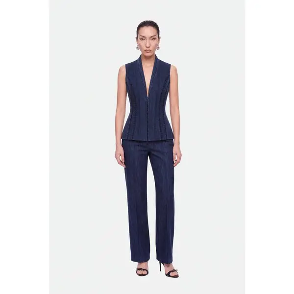 NOCTURNE Pinstripe Straight Leg Trousers