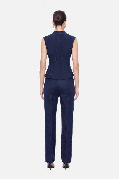 NOCTURNE Pinstripe Straight Leg Trousers